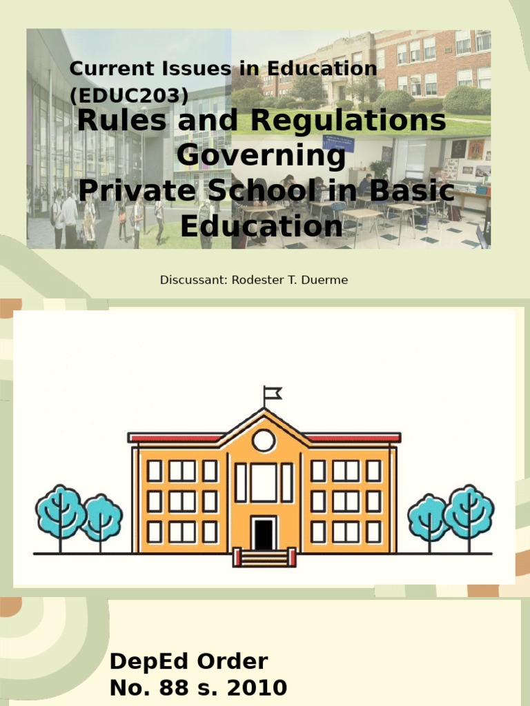 Private School Regulations Overview | PDF | Private School | Schools