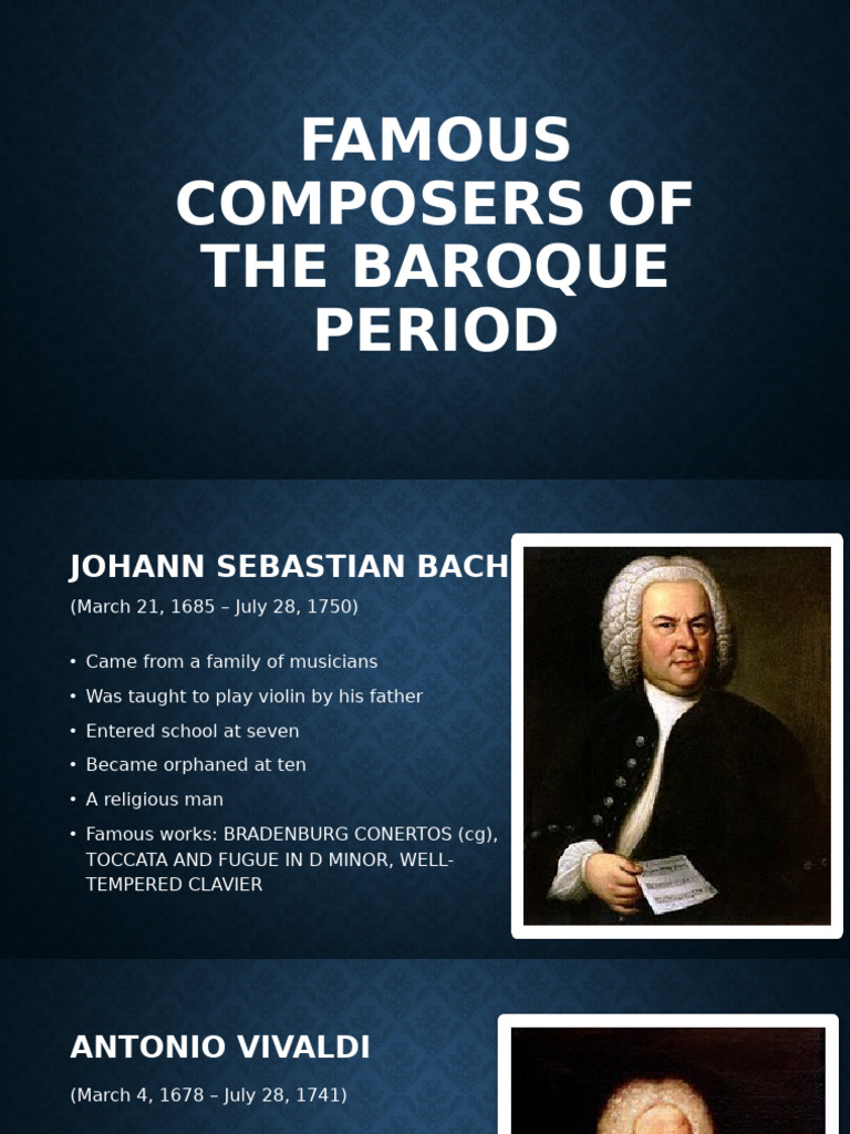 Famous Composers of The Baroque Period | PDF