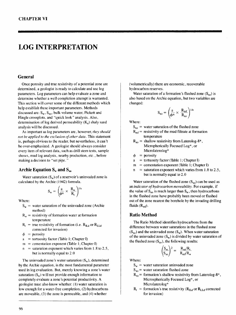 Basic Log Analysis Asquith LOGinterpretation | PDF