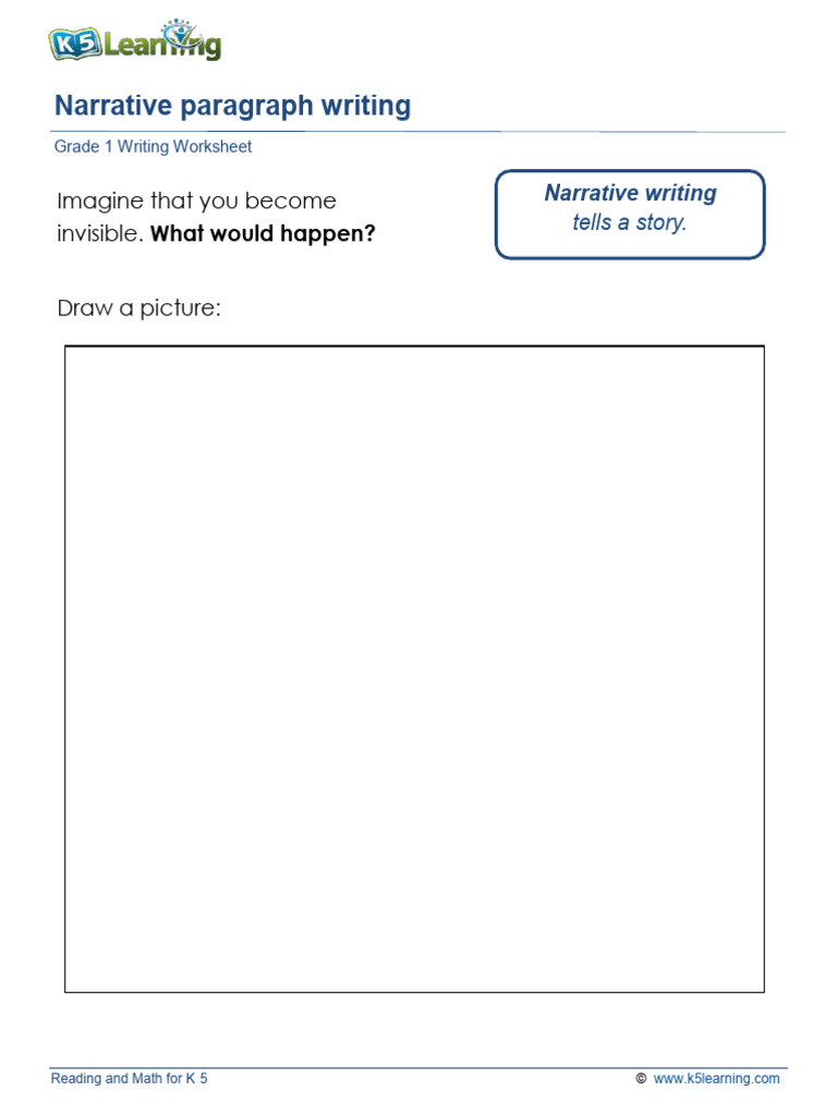 Grade 1 Narrative Paragraph B | PDF