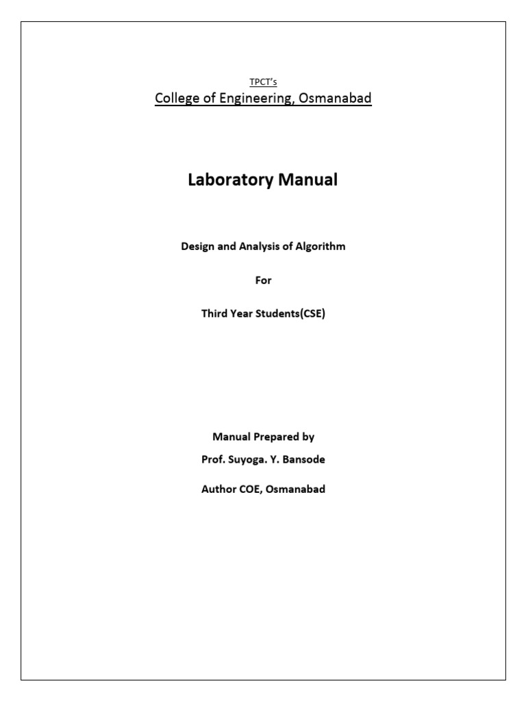 DAA_lab | PDF | Algorithms And Data Structures | Theoretical Computer ...
