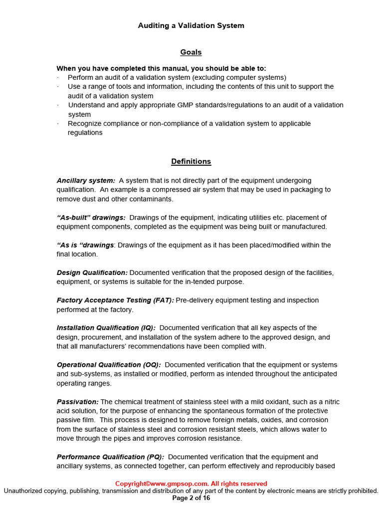 Validation System Audit Guide | PDF | Verification And Validation