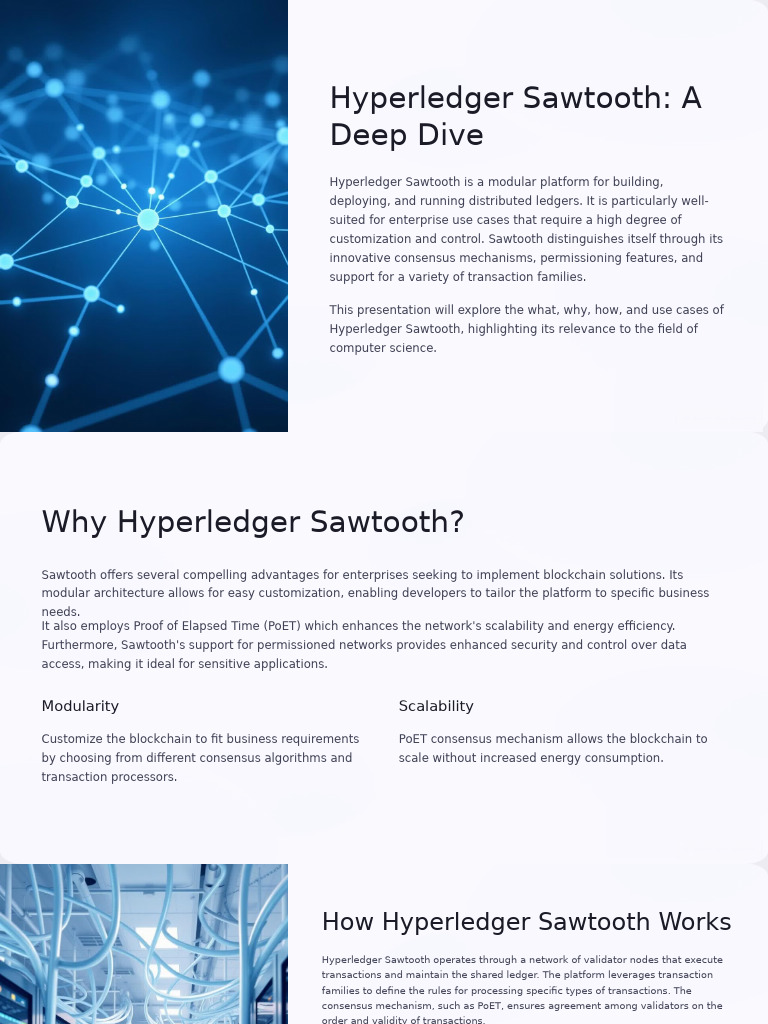 Hyperledger Sawtooth A Deep Dive | PDF | Computing | Distributed Computing