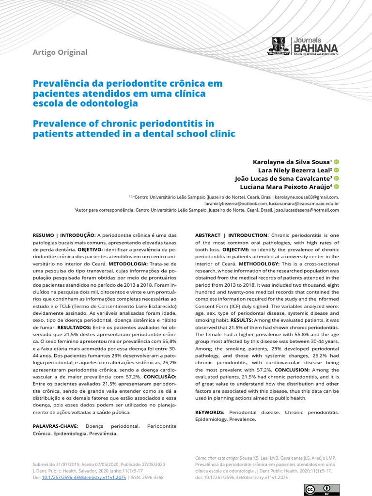Admin,+03.+Dentistry+v11n1 2475 | PDF | Especialidades médicas | Medicina Clínica