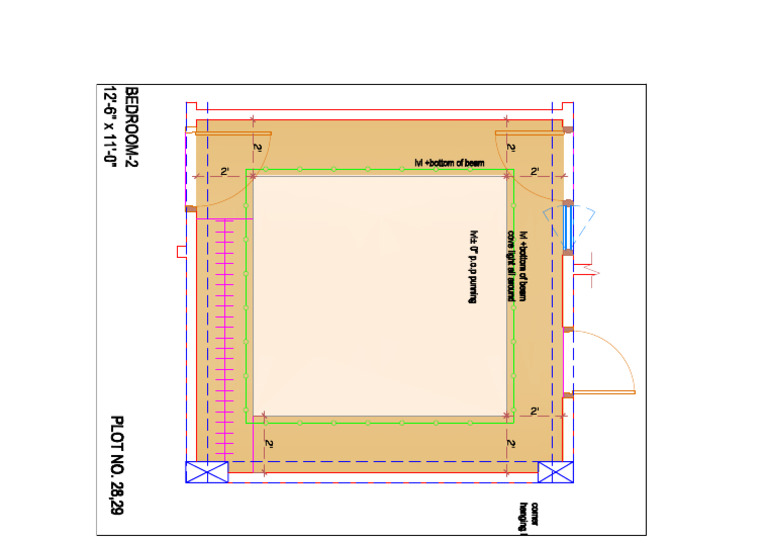 Bedroom-2 False Ceiling Design | PDF