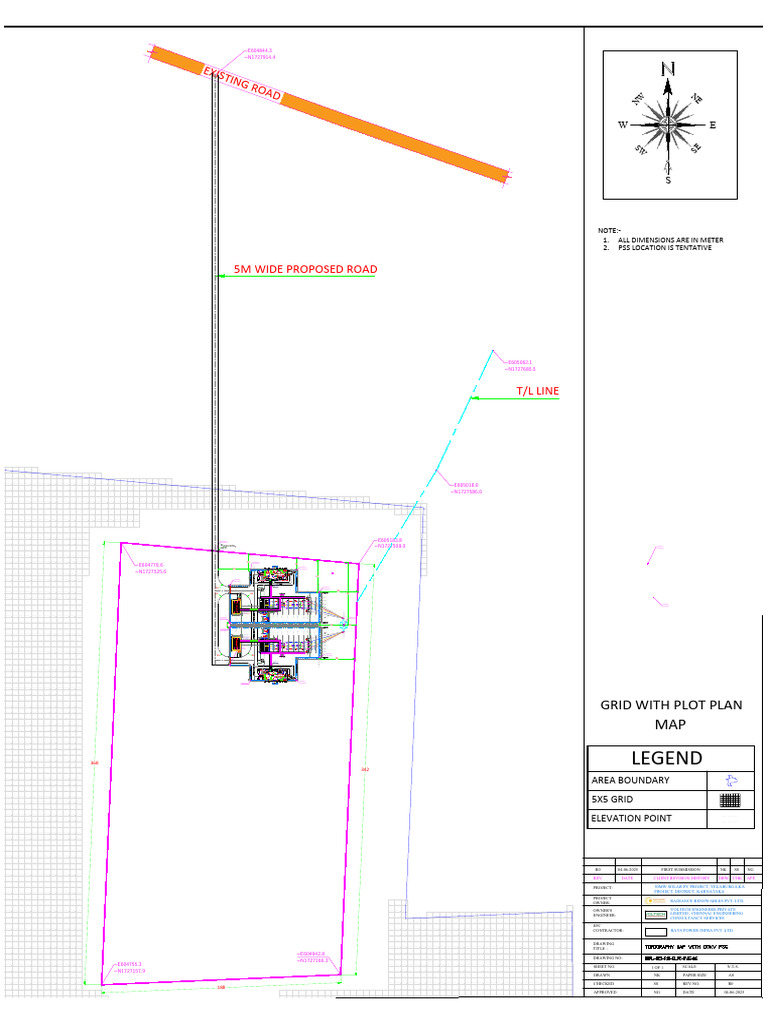 Plot Plan 110kv Yeleburga - Op-1-Model | PDF