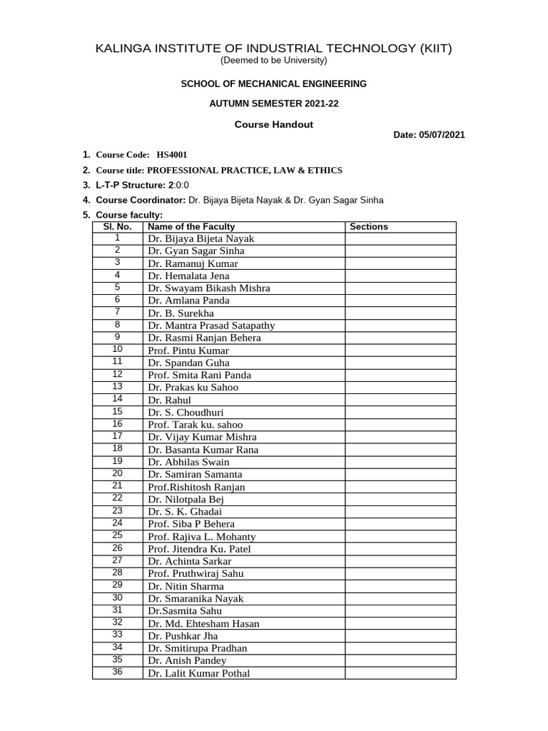 Course Handout - Pple. 2021 | PDF | Risk | Engineering