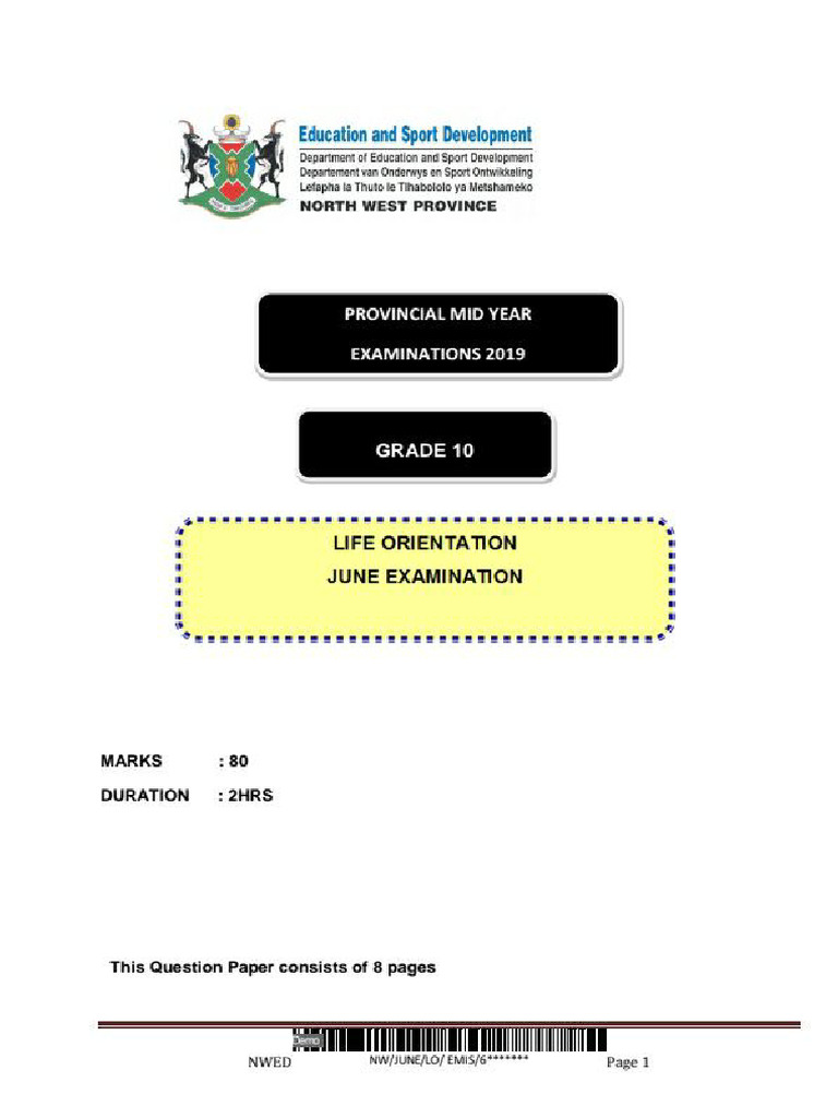 Lo June Examination 2019 | PDF