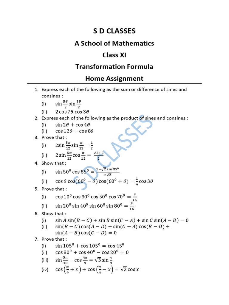 Class 11 Transformation Formulas Guide | PDF | Chess Openings | Chess ...