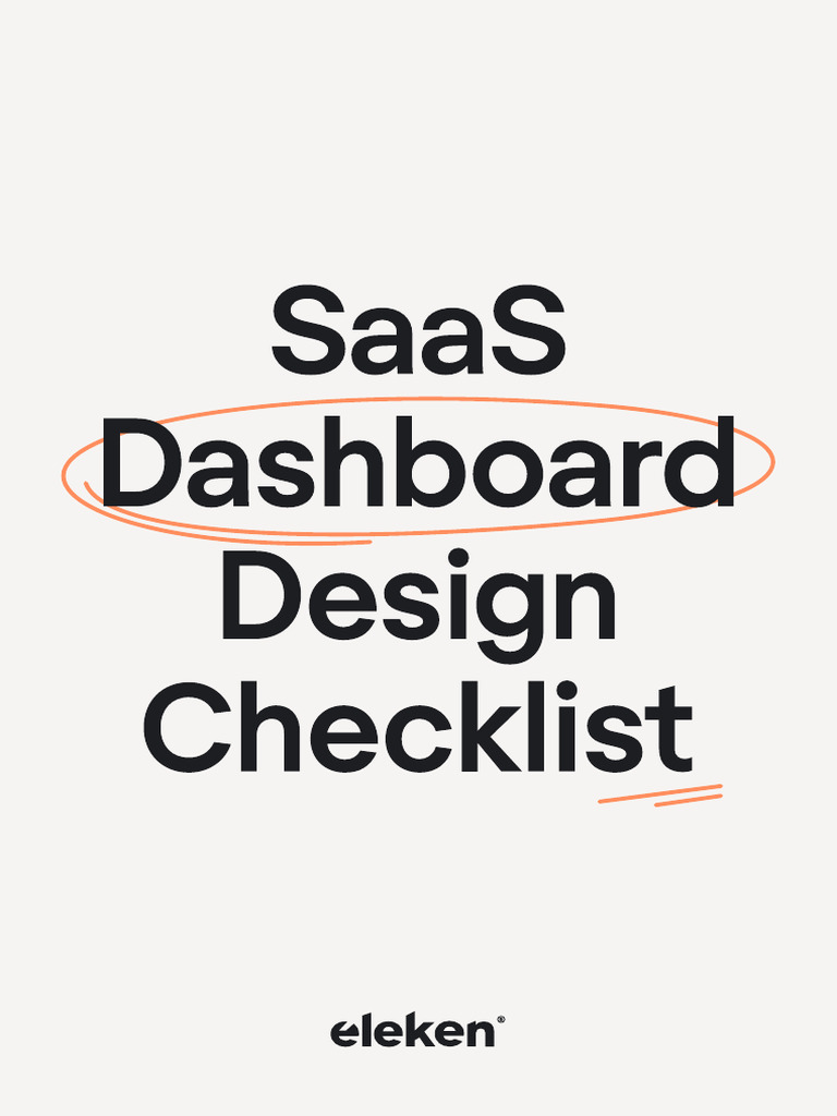 SaaS Dashboard Design Checklist | PDF