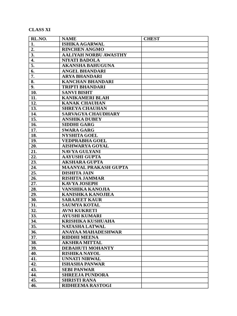 CLASS XI (AutoRecovered) | PDF