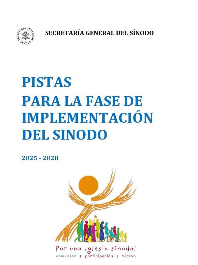Pistas para La Fase de Implementacion Del Sínodo | PDF | obispo | Iglesia Católica