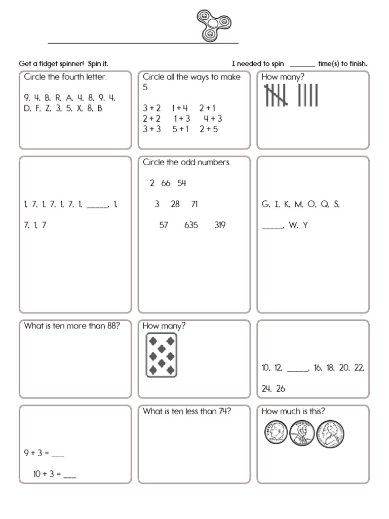 MathWorksheetsGrade1 10 20 | PDF