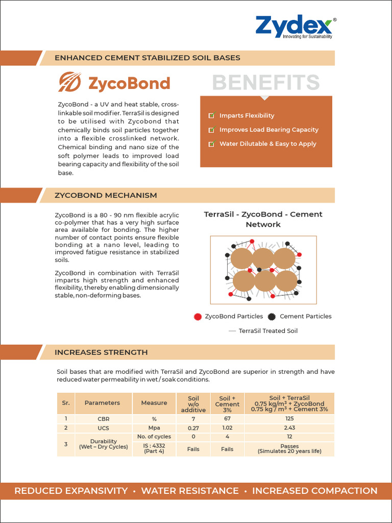 120623 ZycoBond Brochure Aditif | PDF | Soil | Strength Of Materials
