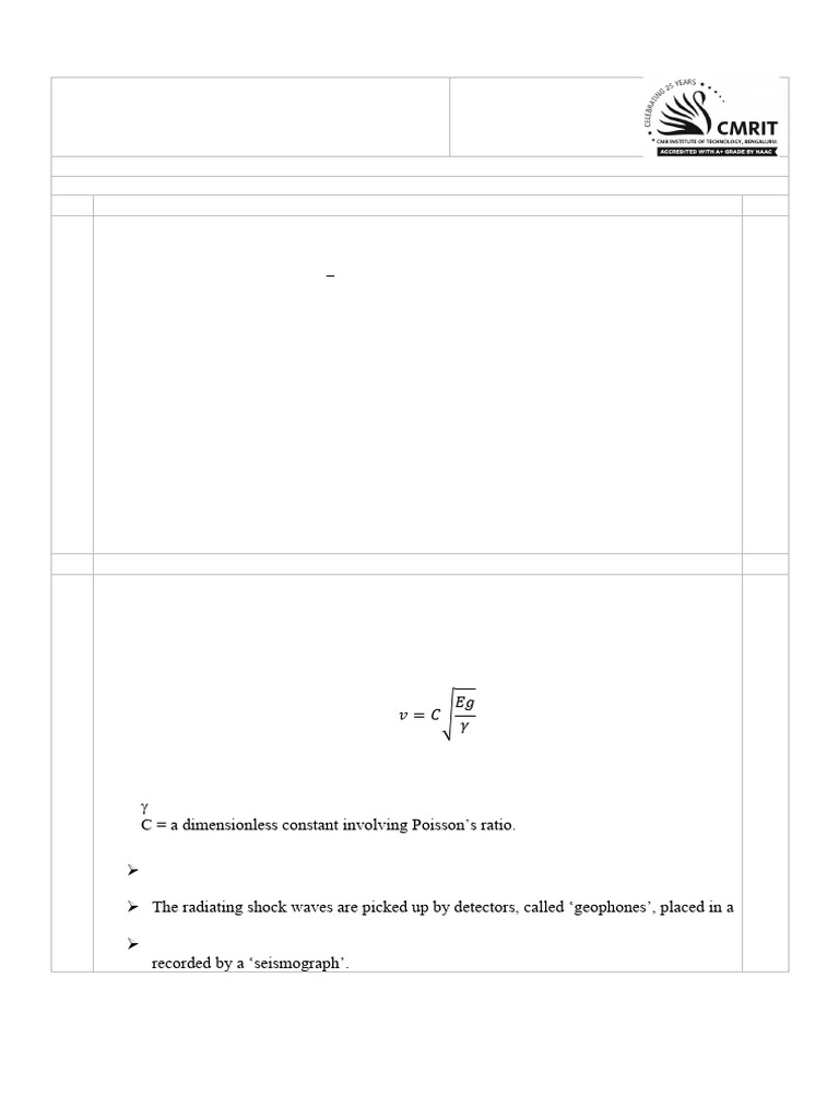 VTU Geotechnical Engineering Question Paper | PDF | Geotechnical ...