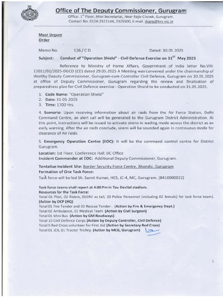 Operation Shield Civil Defence Review | PDF