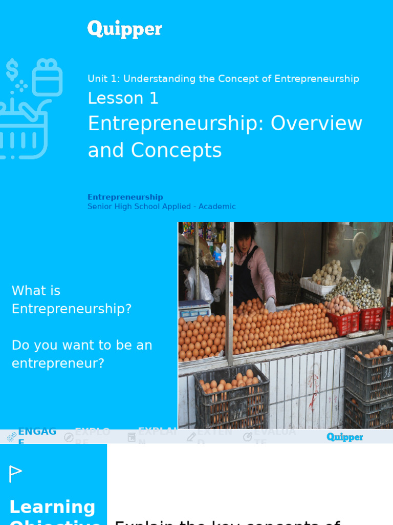 Understanding Entrepreneurship Concepts | PDF | Entrepreneurship | Learning