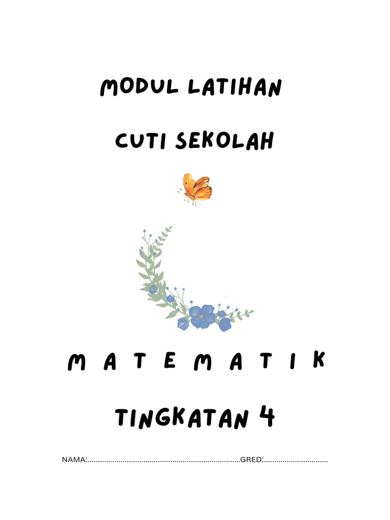 MODUL LATIHAN CUTI SEKOLAH f4 | PDF