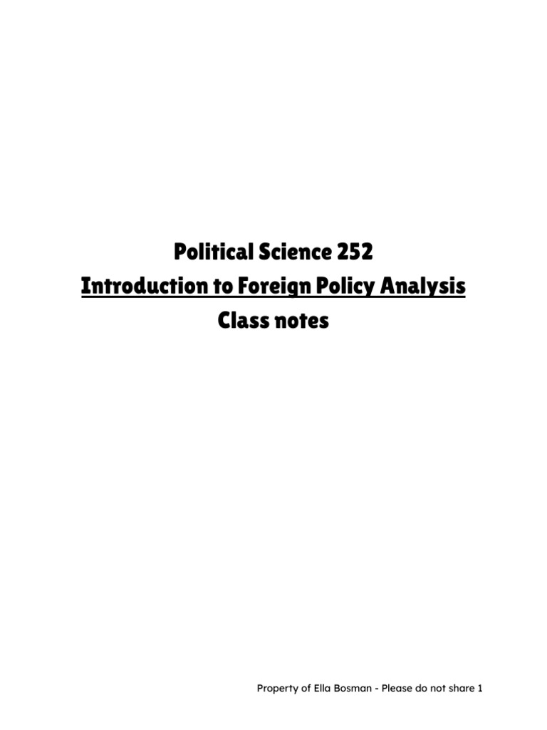 UPDATED NOTES (Including More Detail) | PDF | Decision Making | Policy