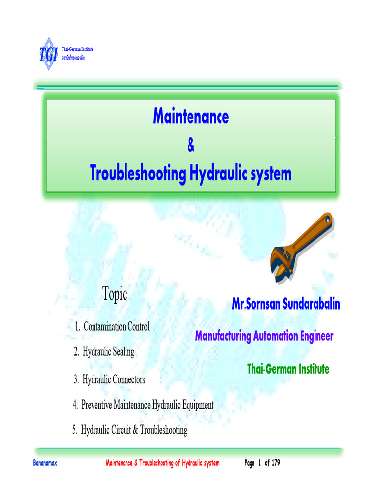 Maintenance Hydraulic | PDF