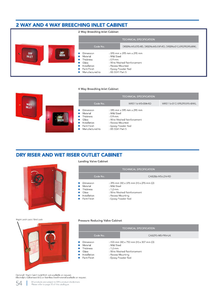 Breeching Inlet 2 Way 100 MM Cabinet | PDF