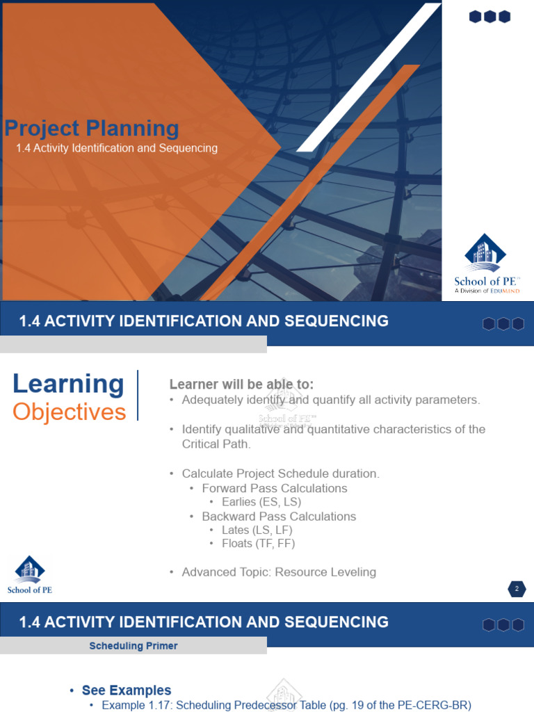 1.4 Activity Identification and Sequencing-Refresher Notes | PDF ...