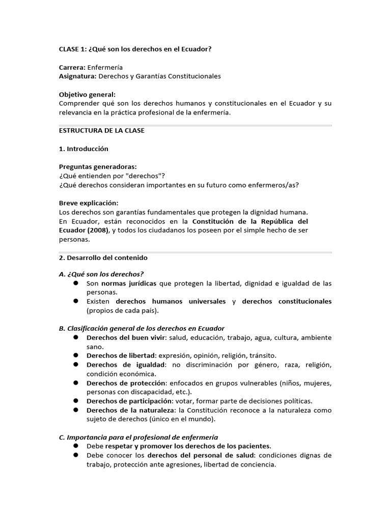 Clase 1 Documento Informativo | PDF