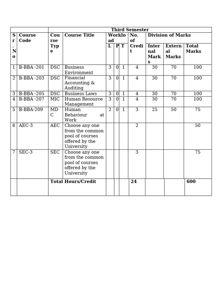 Bba 2nd Year Syllabus Final 30 June | PDF | Human Resource Management | Marketing