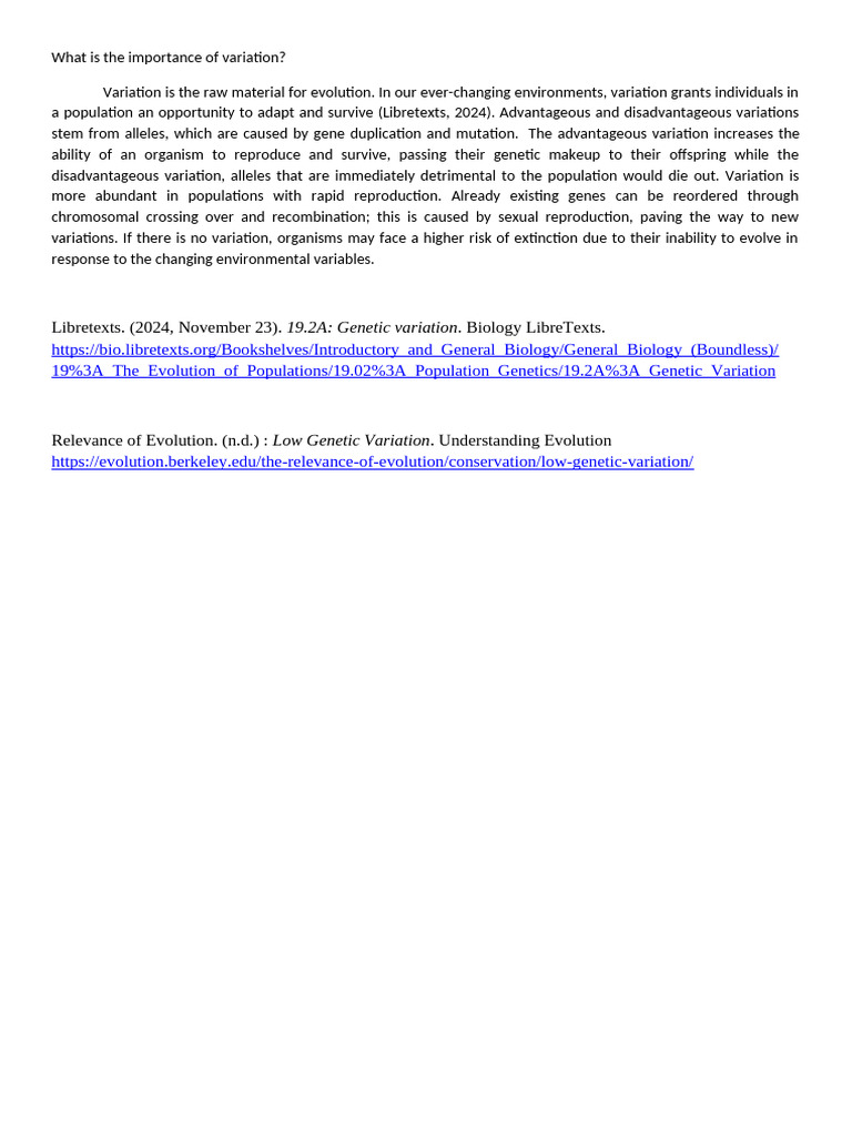 What Is The Importance of Variation | PDF