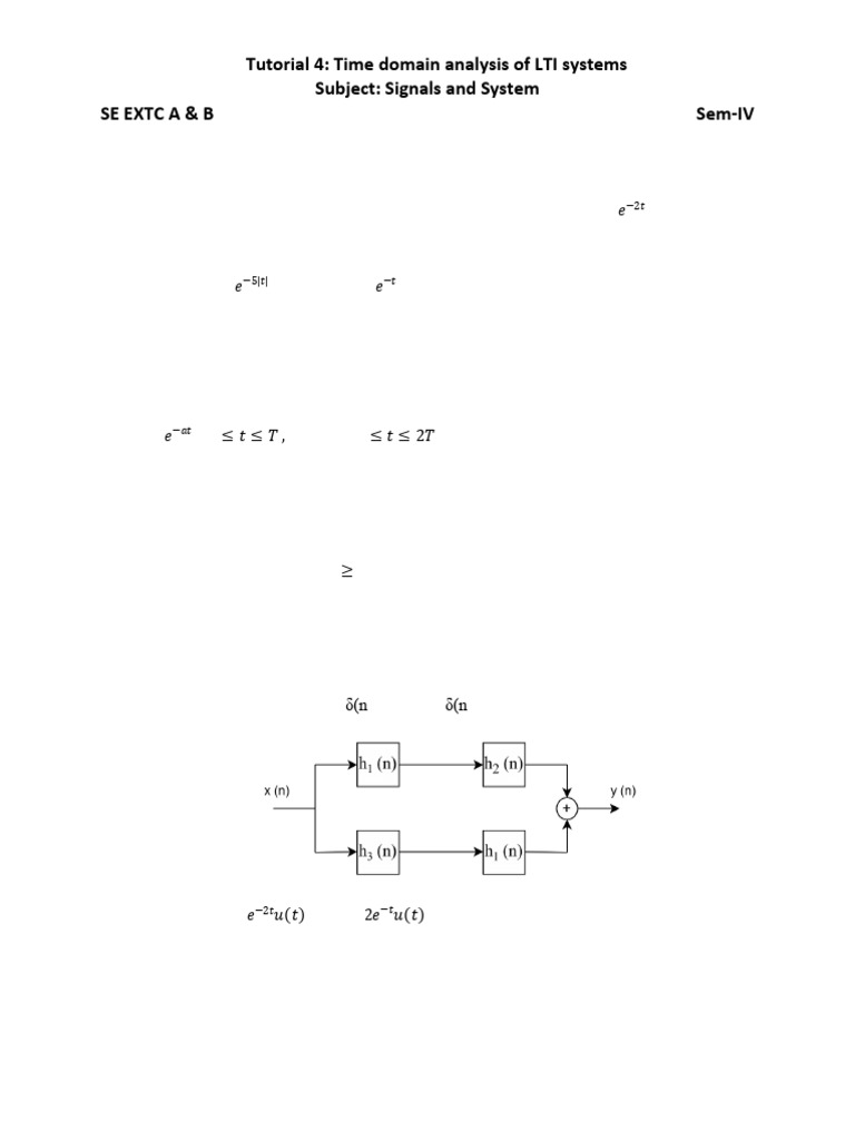 Tutorial4 Timedomain Analysis | PDF