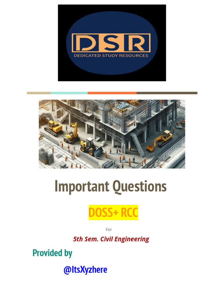 Doss+RCC Important Questions | PDF | Beam (Structure) | Bending