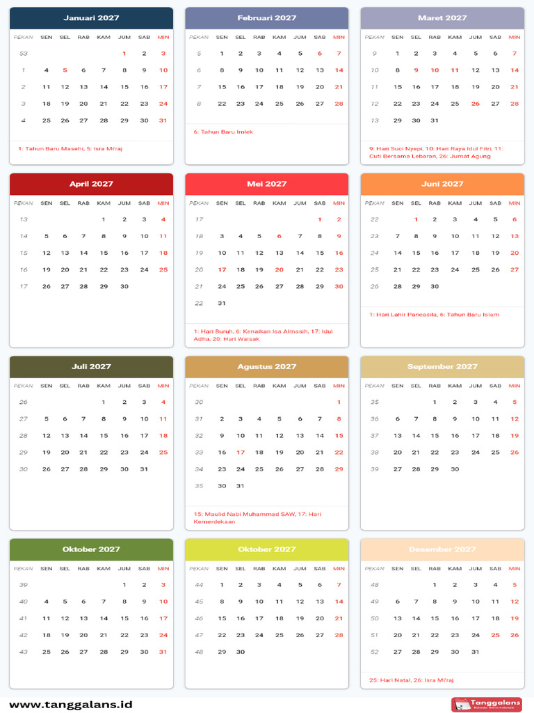 Kalender 2027 1 | PDF