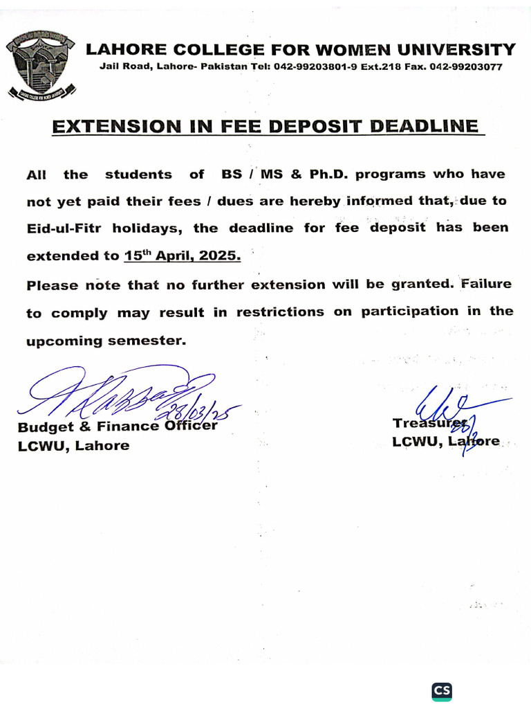 Fee Extension | PDF