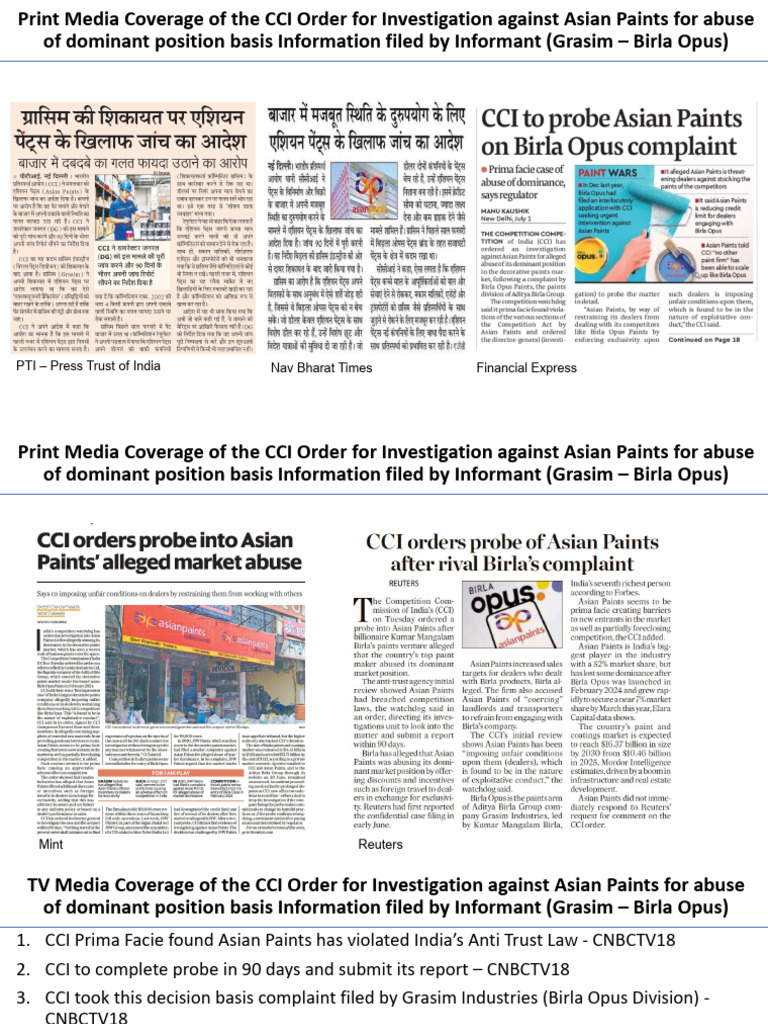 Summary of CCI Investigation Order | PDF
