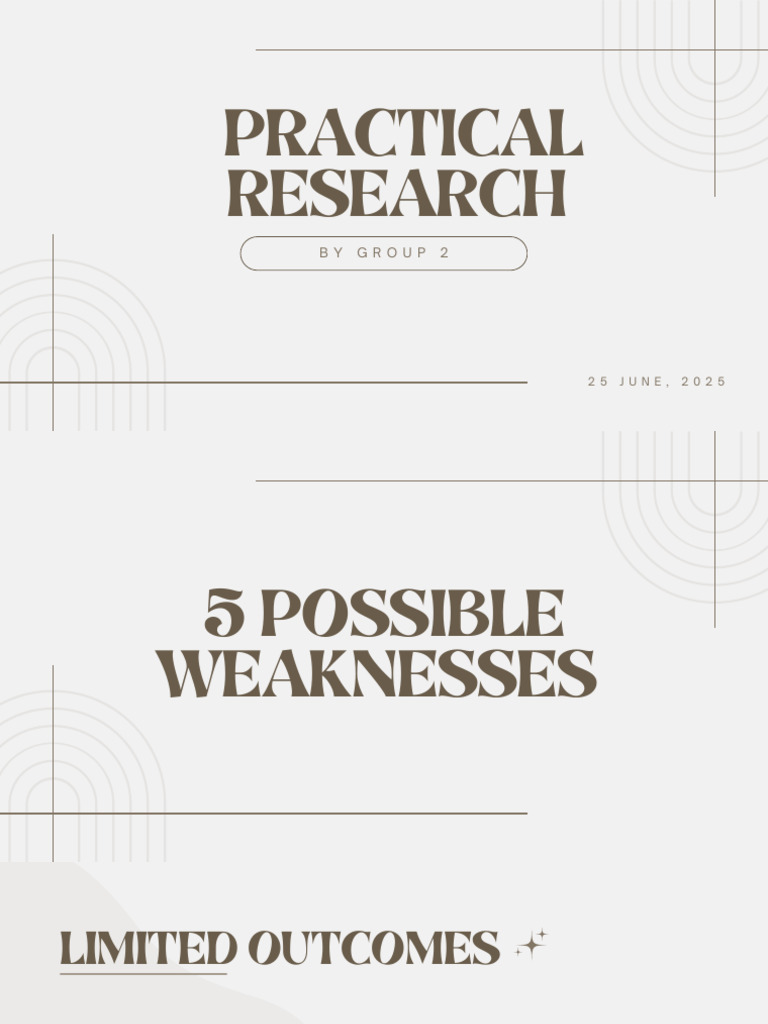 5 Weaknesses | PDF