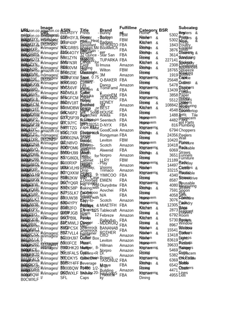 Amazon Product Listings Overview | PDF
