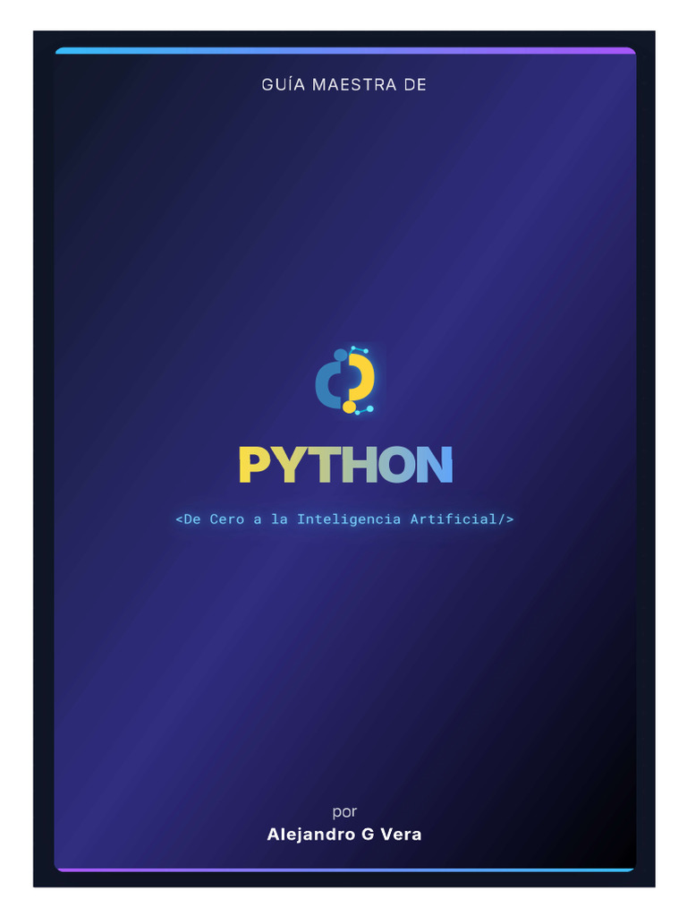 Phyton de Cero A La Inteligencia Artificial | PDF | Objeto (informática) | Python (lenguaje de ...