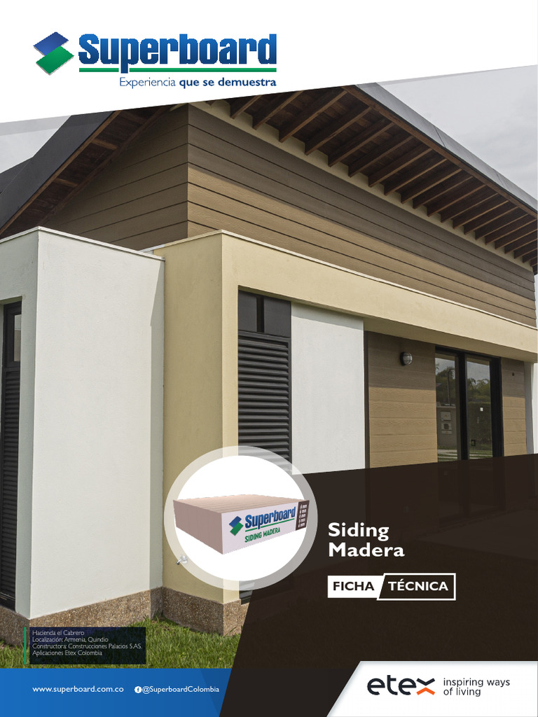 Siding de Madera: Ficha Técnica | PDF | Madera | Ingeniería de Edificación