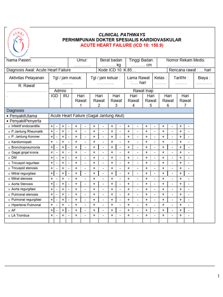 Clinical Pathway Gagal Jantung Akut | PDF | Cardiovascular System | Heart
