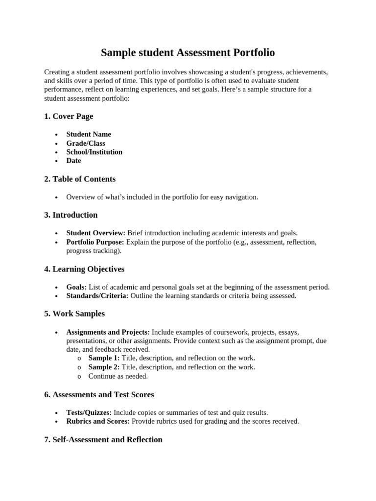 Sample Student Assessment Portfolio | PDF | Area | Geometry