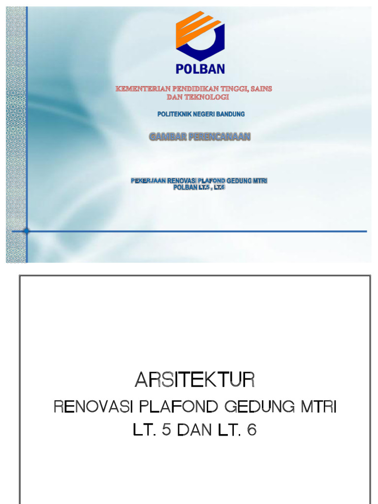 Renovasi Plafond Gedung MTRI Polban | PDF