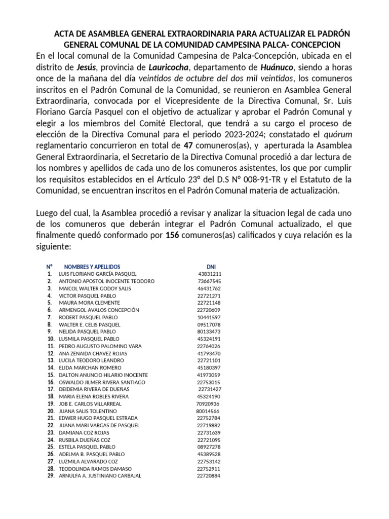 Actas para Imprimir | PDF | Votación | Organizaciones relacionadas con el gobierno