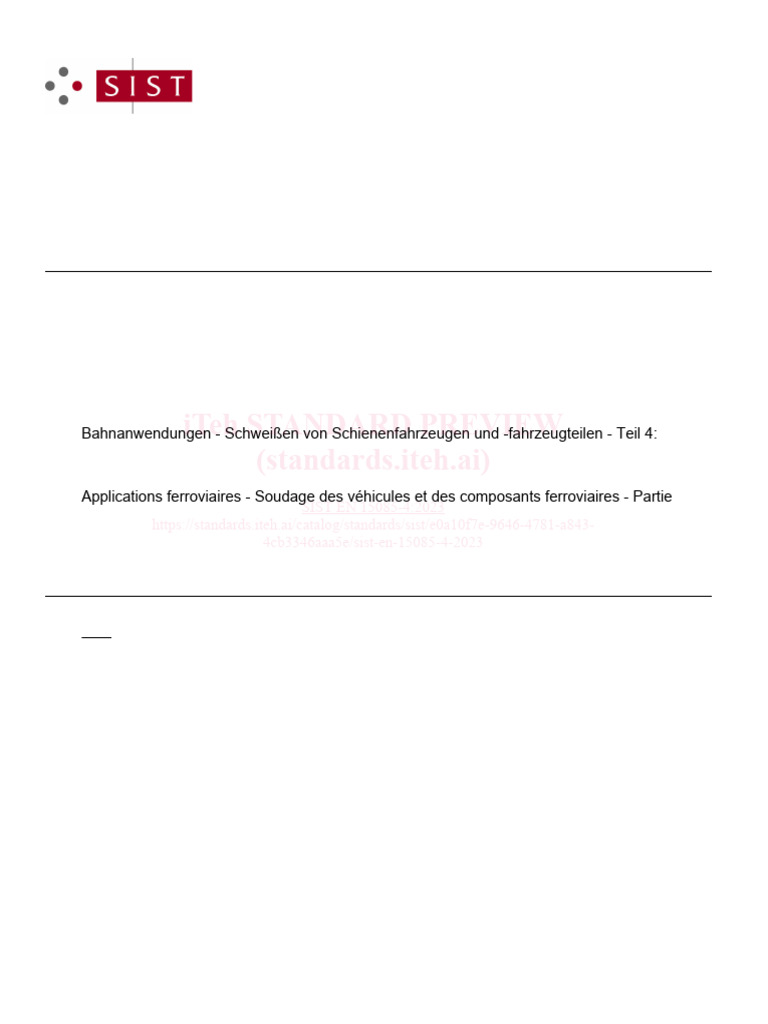EN 15085-4:2023 Production Requirements | PDF | Welding | Construction