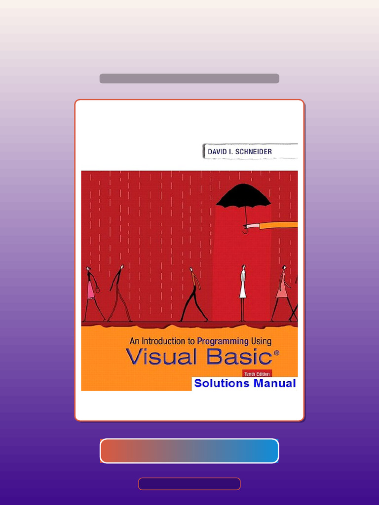 Introduction To Programming Using Visual Basic 10th Edition Schneider PDF Download | PDF ...