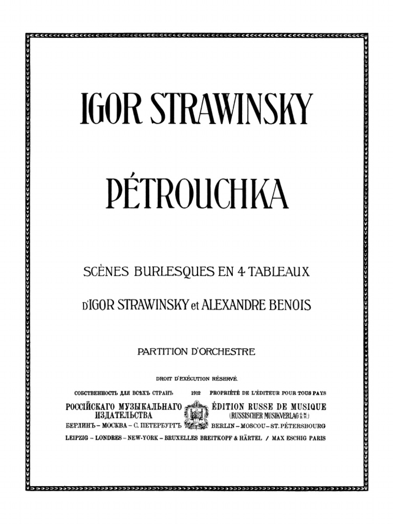 Stravinsky Petrushka, Full Score | PDF