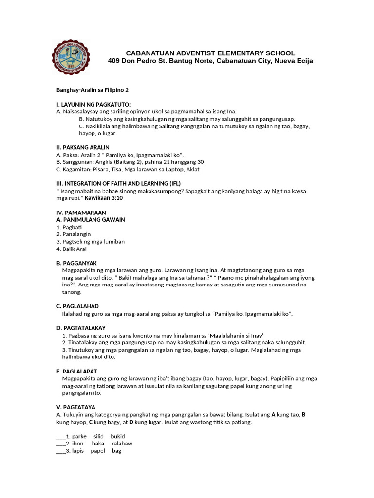 Angkla Filipino 2 LP | PDF