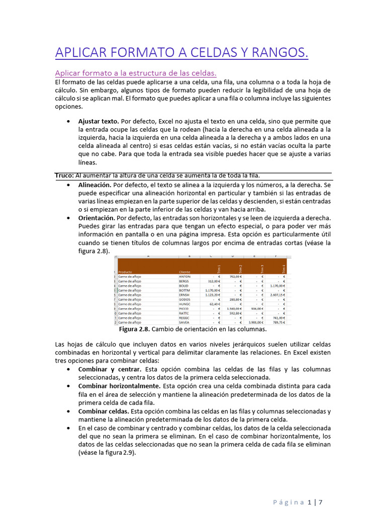 Aplicar Formato A Celdas y Rangos 752 | PDF | Microsoft Excel | Botón ...