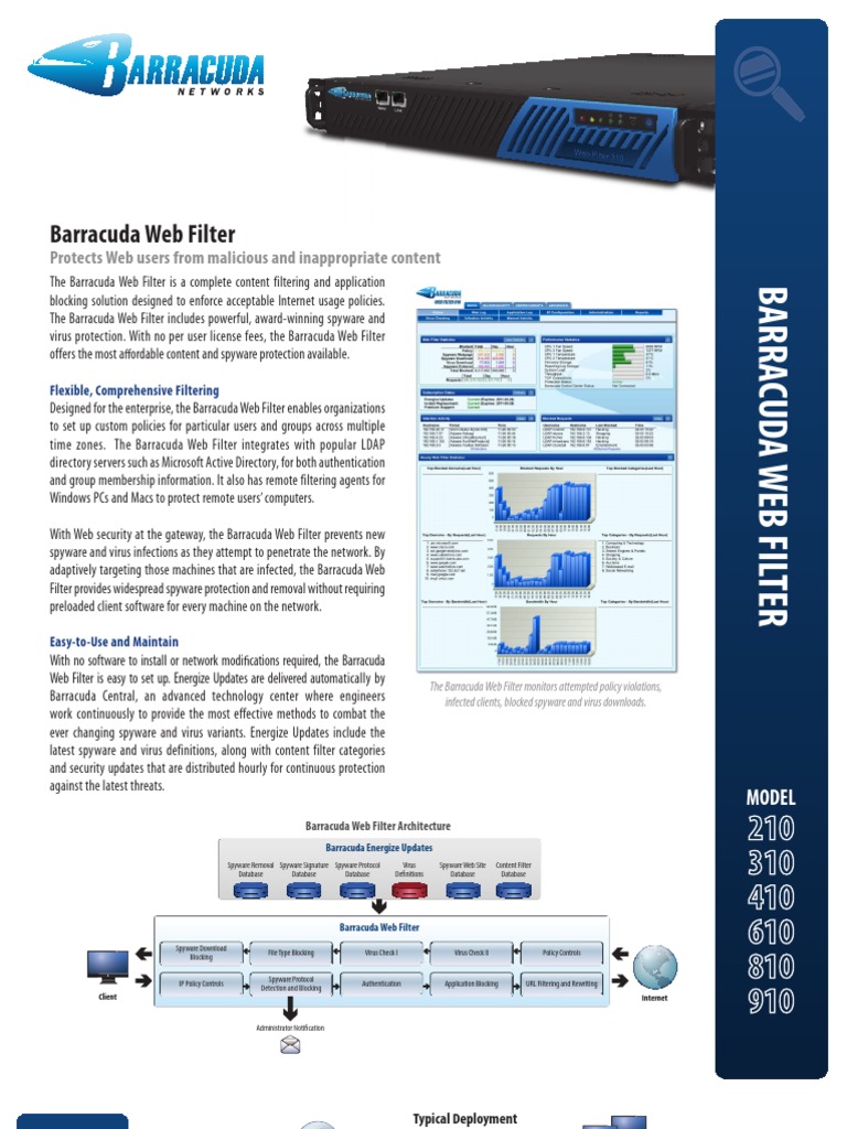 Barracuda Web Filter DS NON US | Spyware | World Wide Web
