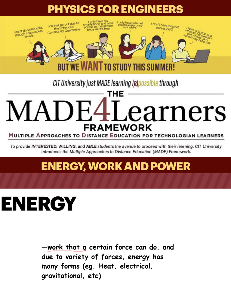 Energy, Work & Power Hilayts | PDF | Force | Kinetic Energy
