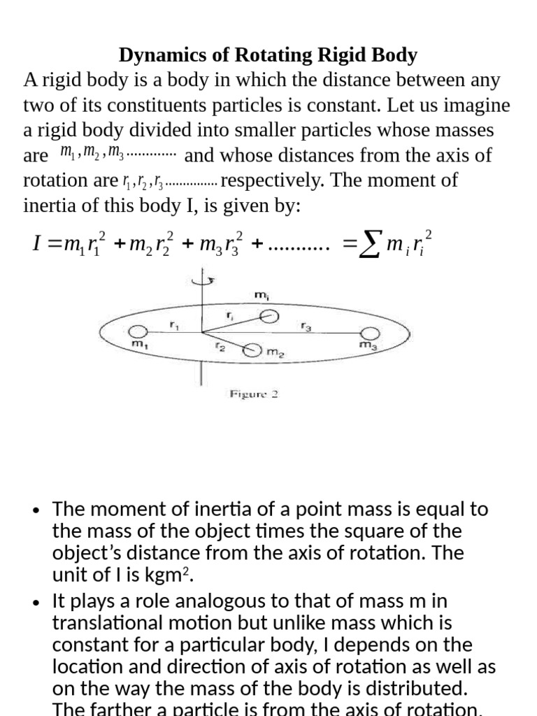 Dynamics of Rotating Rigid Body - CCMAS | PDF | Rotation Around A Fixed ...